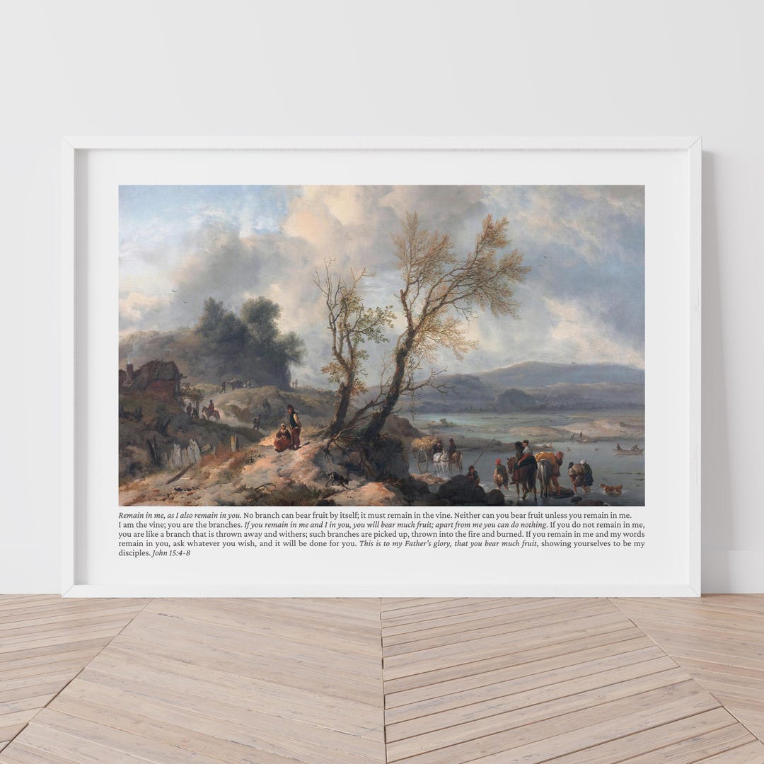 Remain in Me as I Also Remain in You Scripture Wall Art, John 15:4 ...