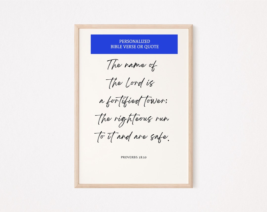 Custom Bible Verse Print or Quote, Same Font Style and Color ...