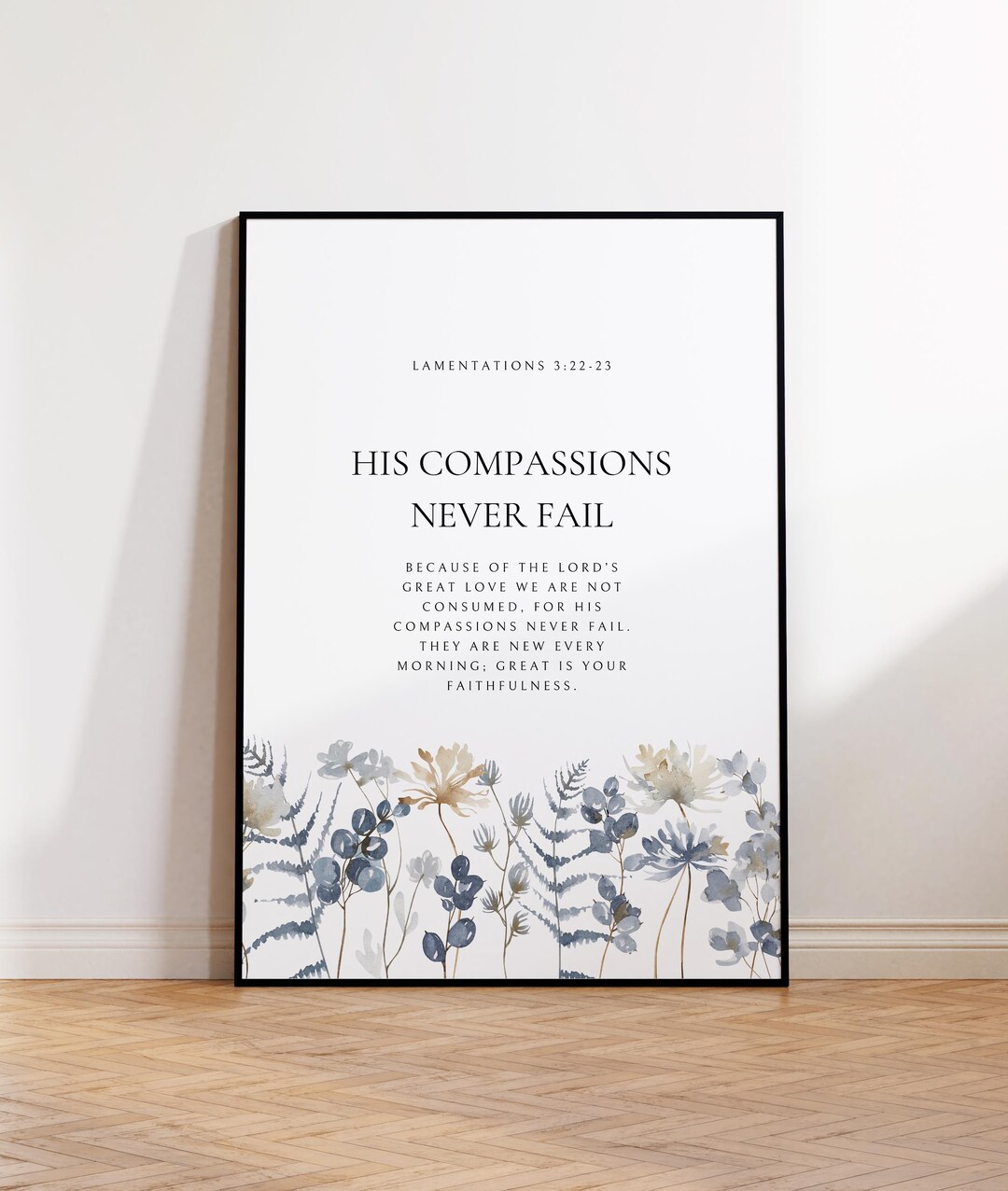 Lamentations 3:22-23, Bible Verse Wall Art, Bible Verse Poster ...