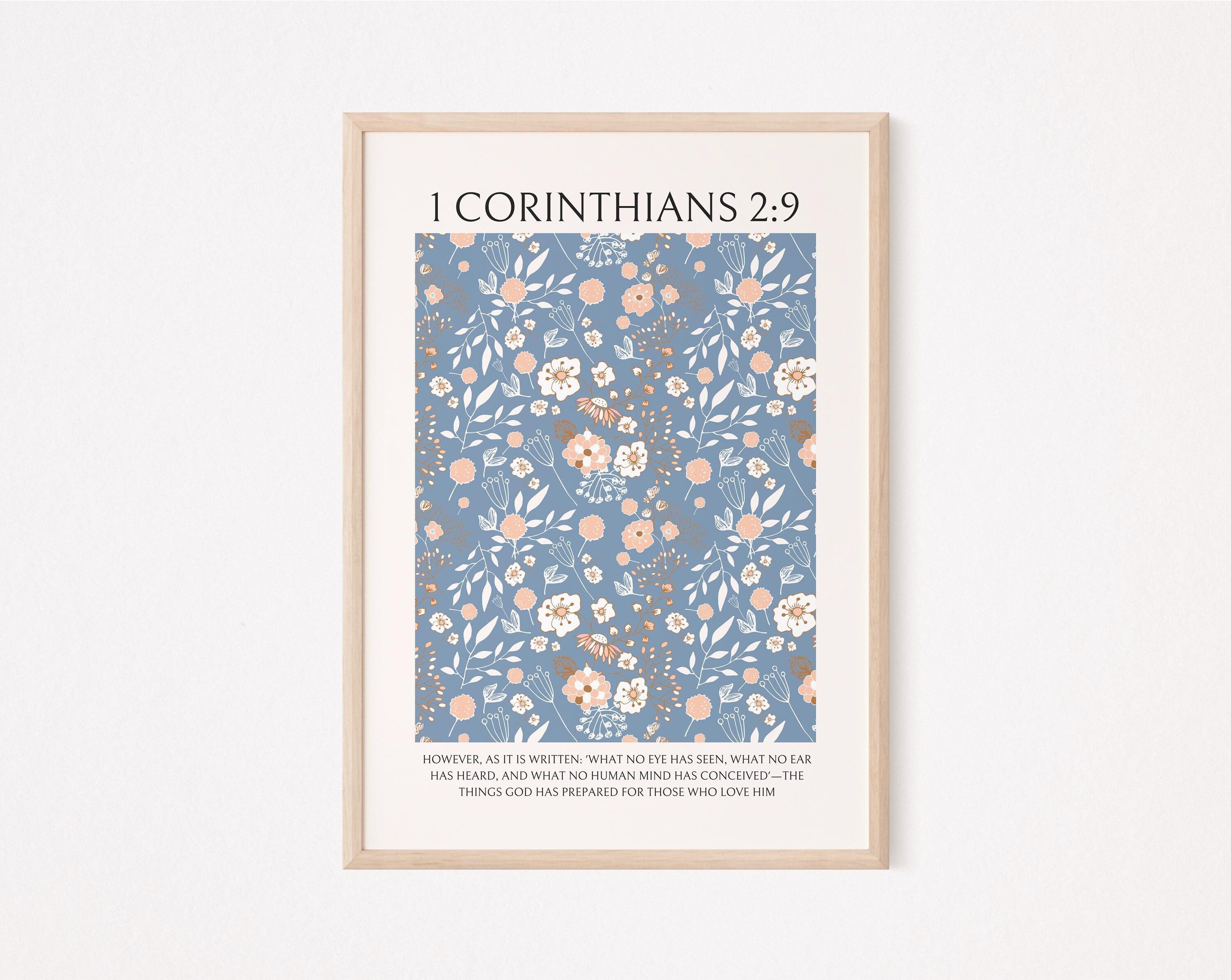 Neutral Christian Wall Art, Floral Christian Wall Decor, Modern ...