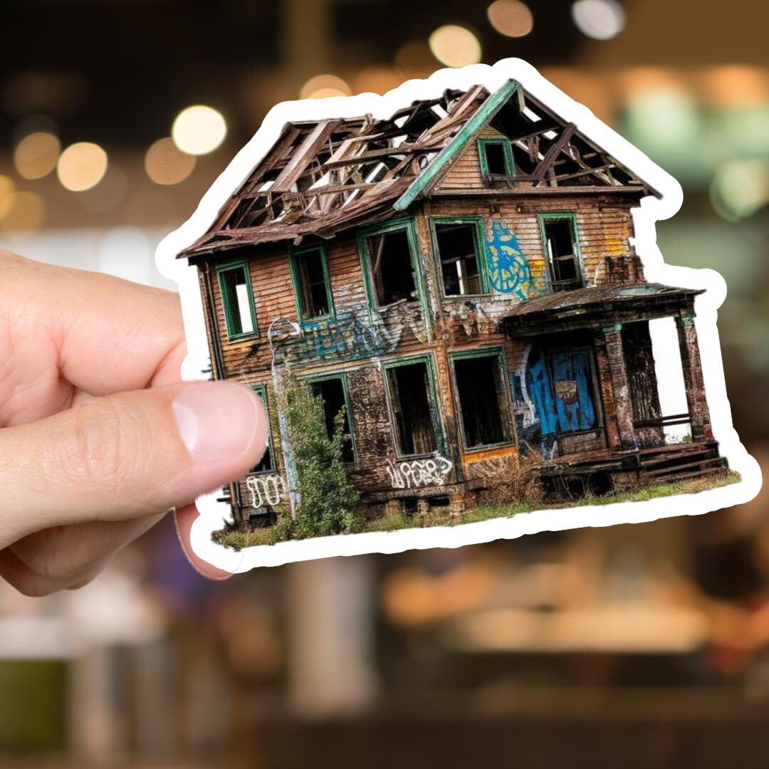 Abandoned Building Sticker, Urban Explorer Stickers, Abandoned Building ...