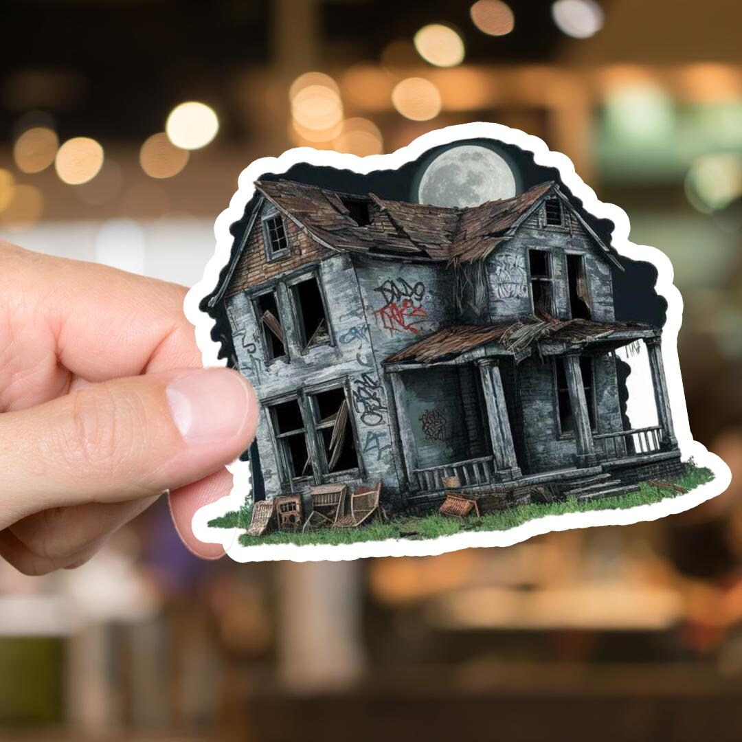 Graffiti House Sticker, Urban Decay Sticker, Abandoned Places Sticker ...