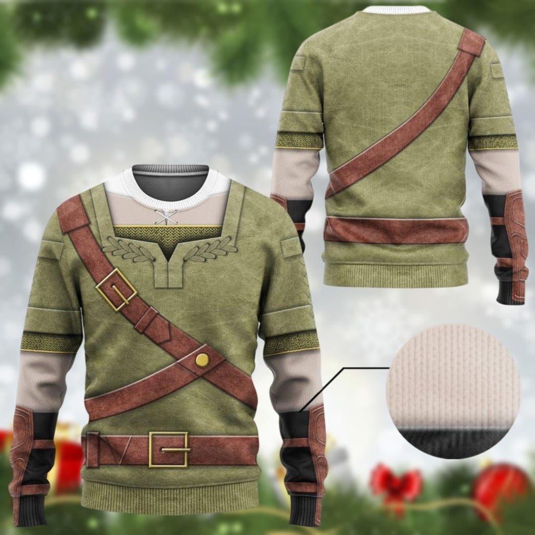 The Legend of Zelda Link Cosplay Sweater, Legend of Zelda Ugly Sweater ...