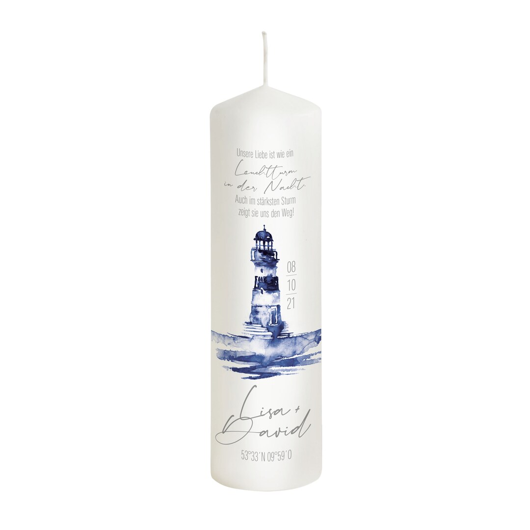 Wedding Candle Lighthouse Personalized Model David Wedding Gift ...