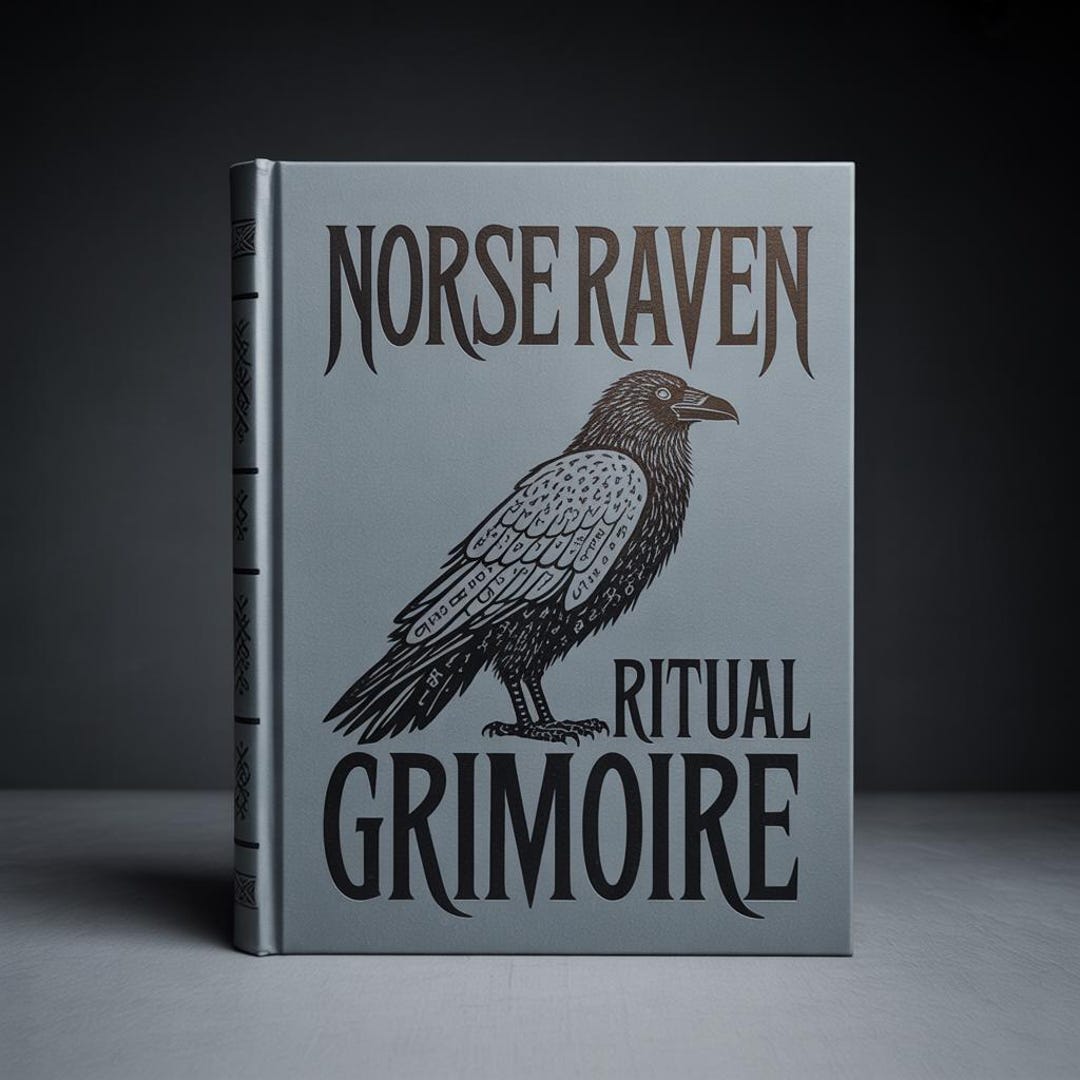 Norse Raven Grimoire: Wisdom & Magic Symbol Lore - Pagan Spellbook for ...