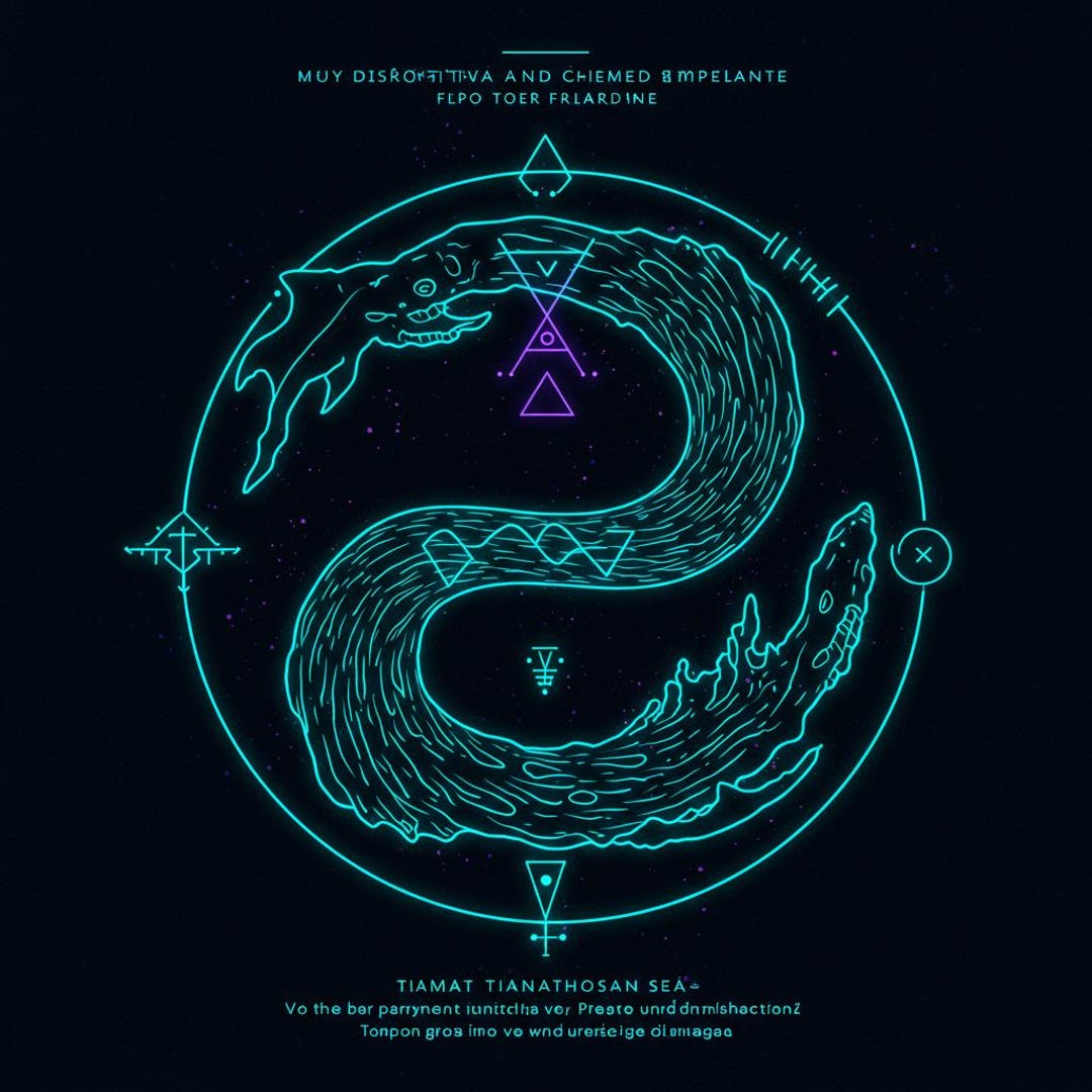 Tiamat Primordial Chaos Grimoire | Mesopotamian Creation Myth & Sea ...