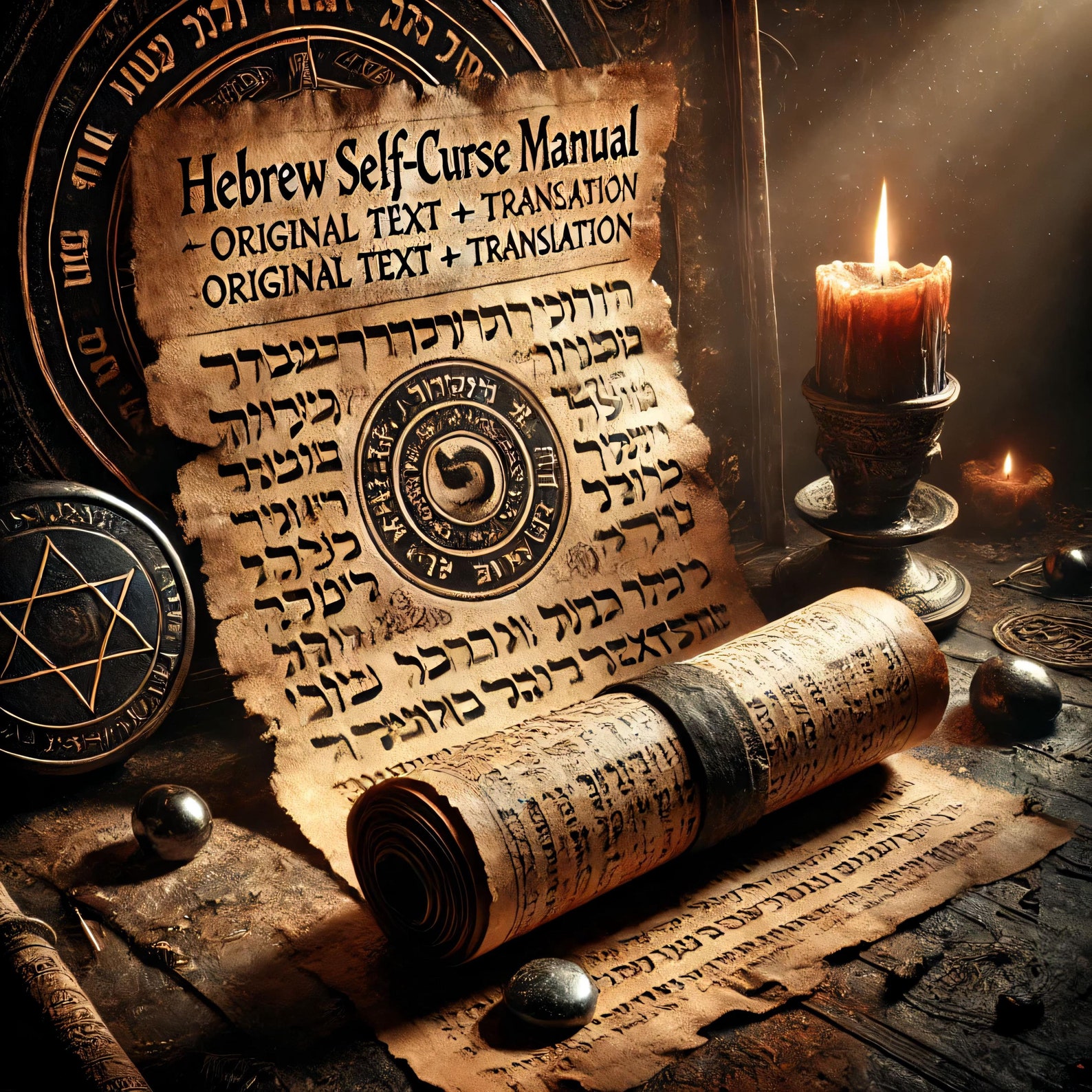 Hebrew Self-curse Manual | Original Hebrew Text + Translation | Dark ...