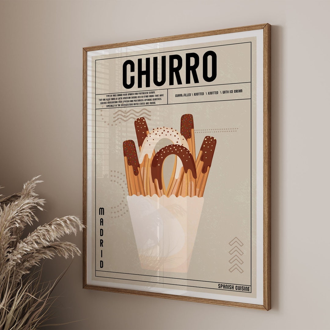 Churro Poster World Cuisine Poster Collection Kitchen Poster Restaurant ...