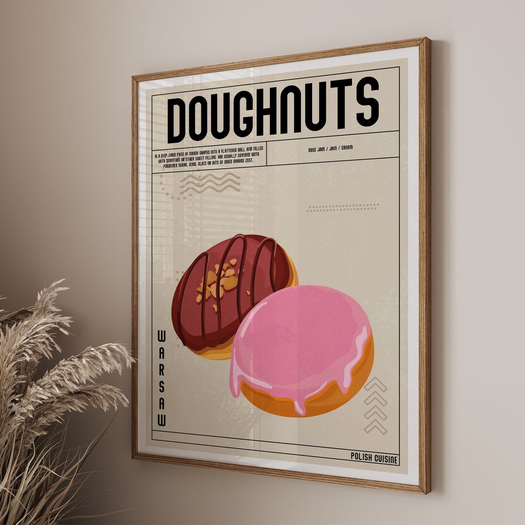 Doughnuts Poster World Cuisine Poster Collection Kitchen Poster ...