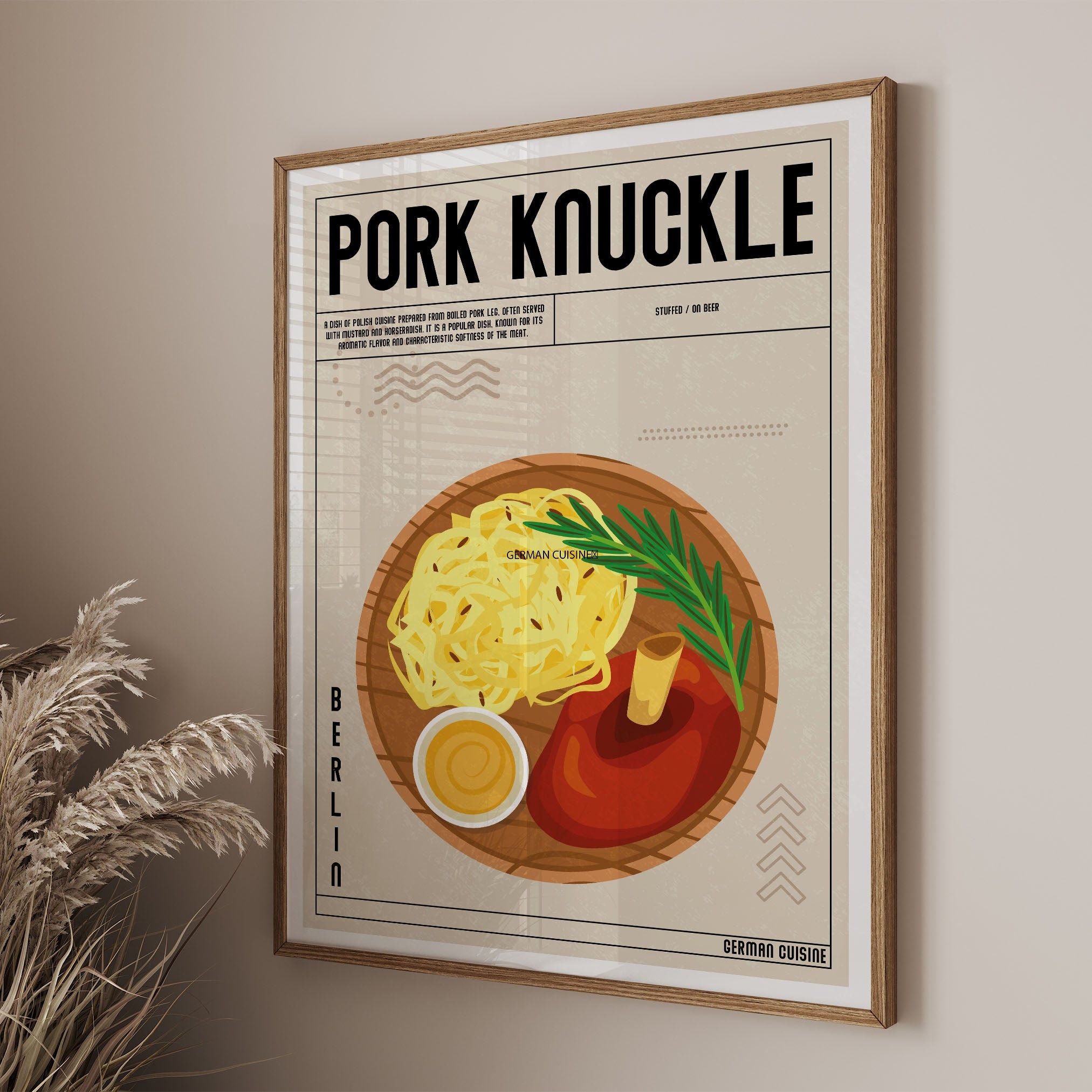 Pork Knuckle Poster World Cuisine Poster Collection Kitchen Poster ...