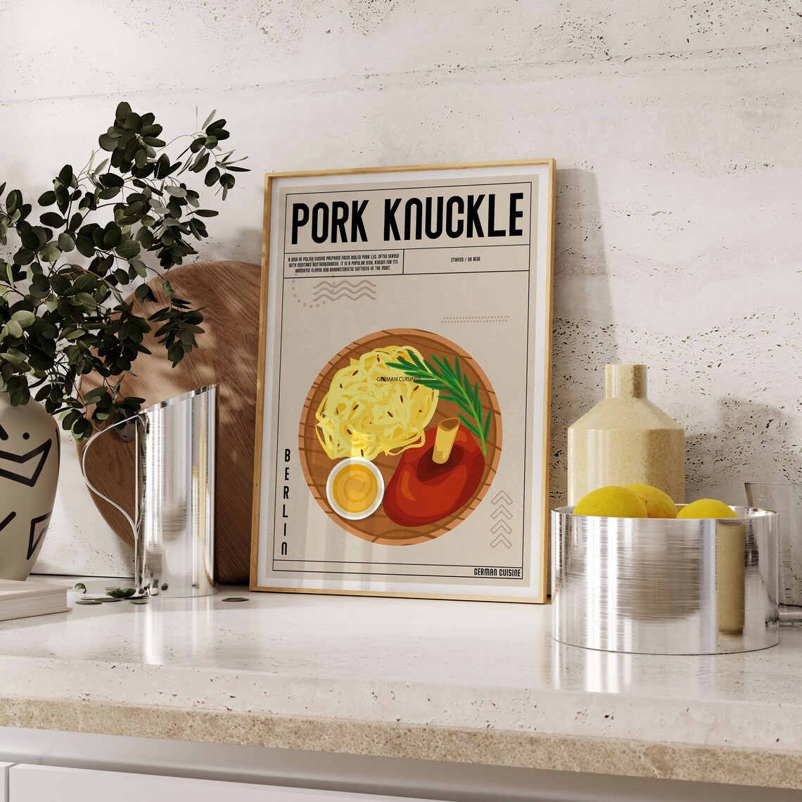 Pork Knuckle Poster World Cuisine Poster Collection Kitchen Poster ...