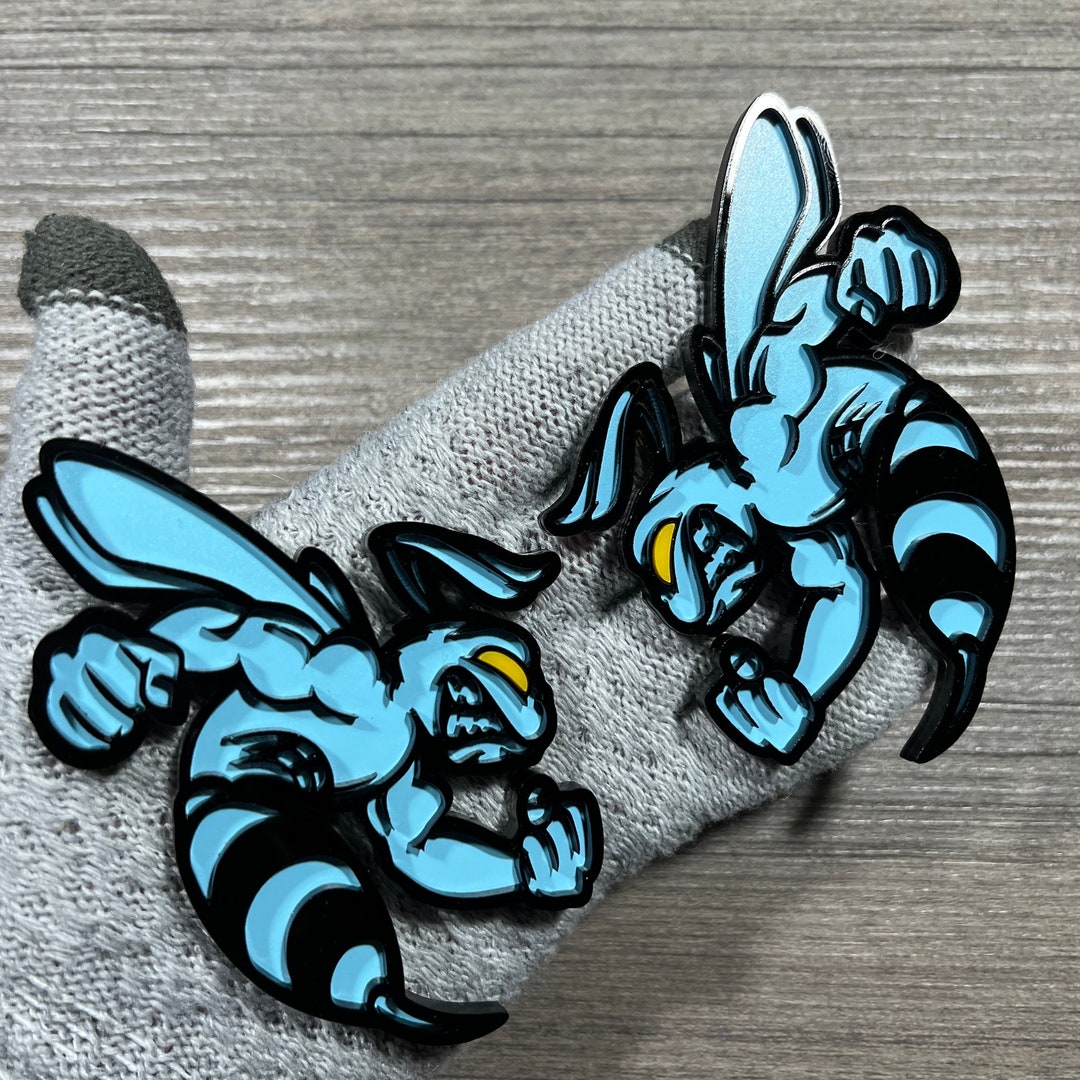 Hornet: Car Fender Badges Angry Bee Hornet Gloss Black With Matte Light ...