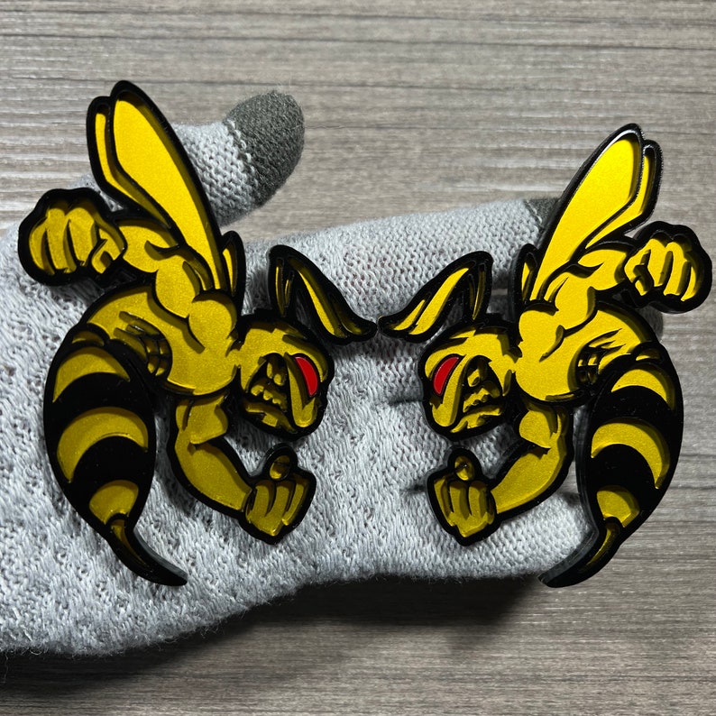 Hornet: Car Fender Badges Angry Bee Hornet Gloss Black With Ano Yellow ...