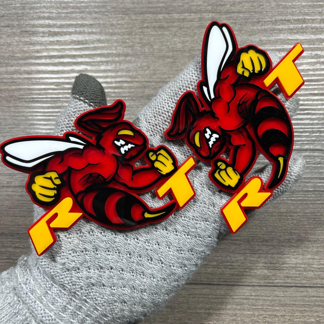 New Alpha Hornet: Angry Bee Hornet Gloss Black With Gloss Red Backing ...