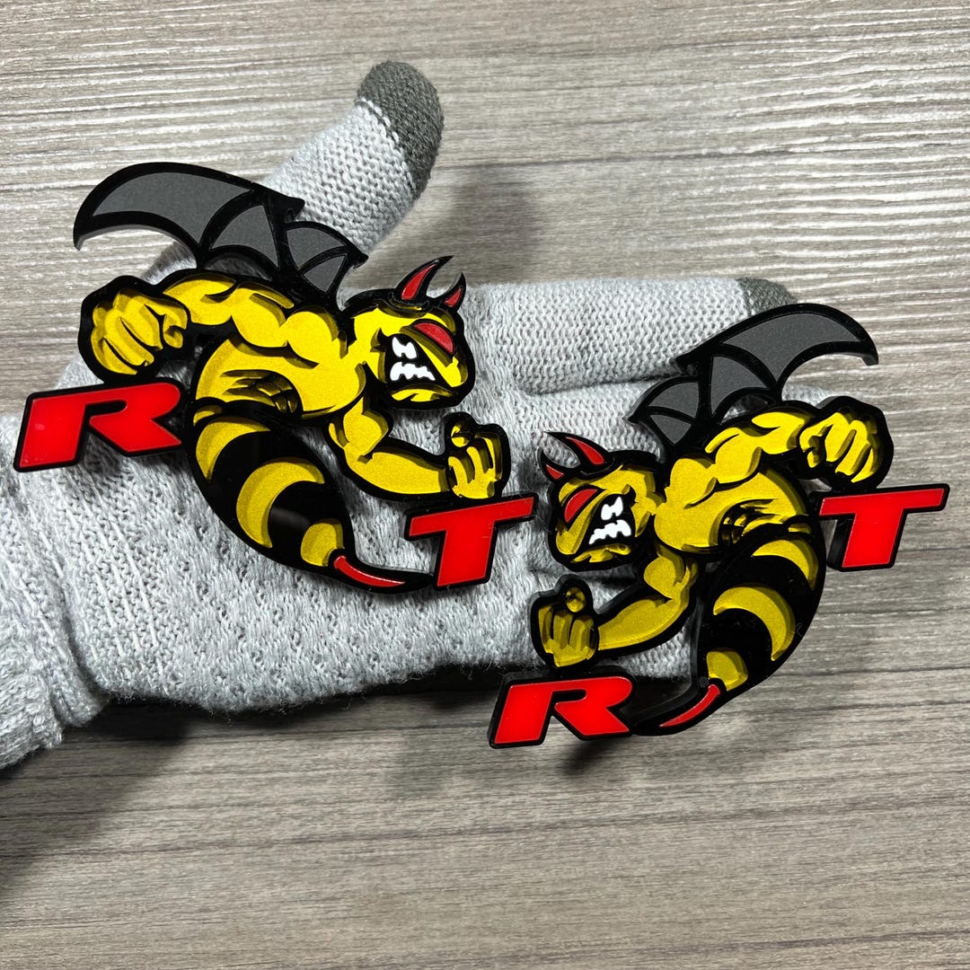 Hornet: Angry Hornet Bat Wings With Horns, Gloss Blk Outline, Matte Blk ...