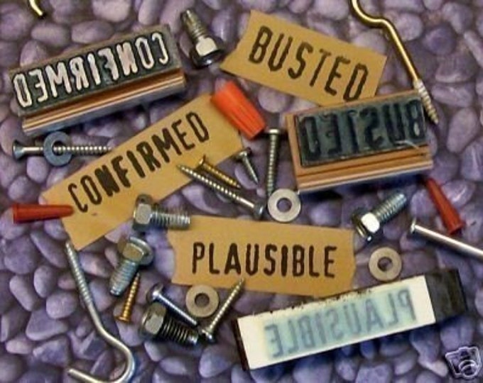 Mythbusters Busted, Plausible and Confirmed Set of Mounted Rubber ...