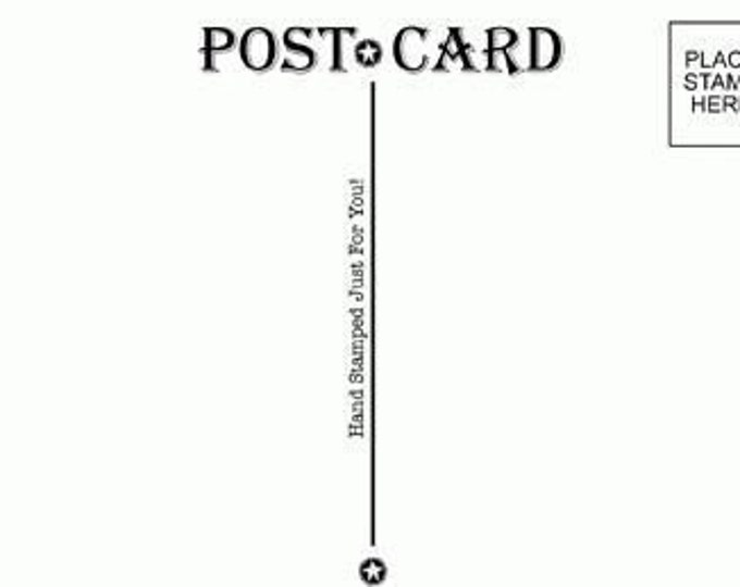 Post Card Mounted Rubber Stamp Postcard - Etsy