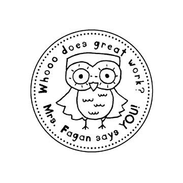 Teacher Owl Custom Rubber Stamp Lauren Alexander - Etsy