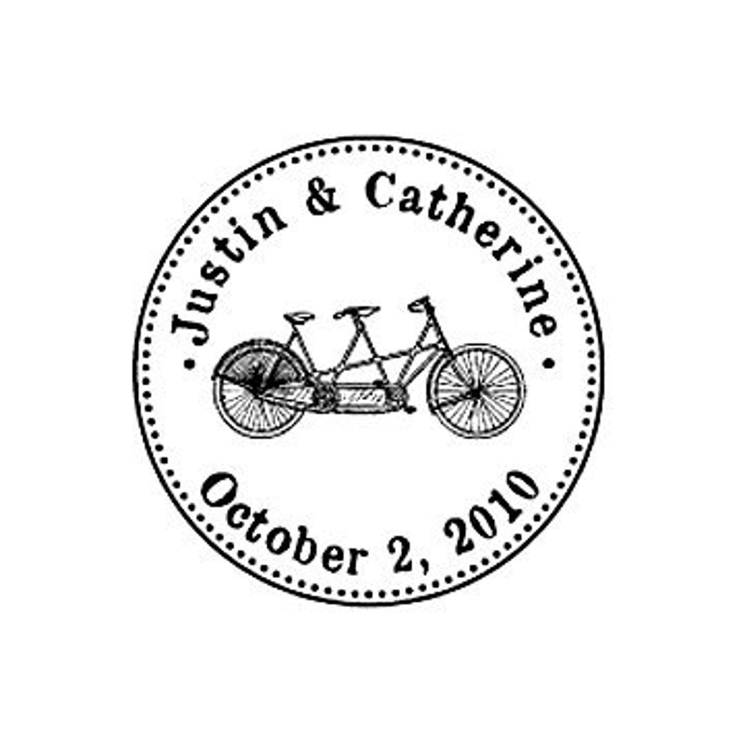 Antique Tandem Bicycle Rubber Stamp Photopolymer Custom - Etsy