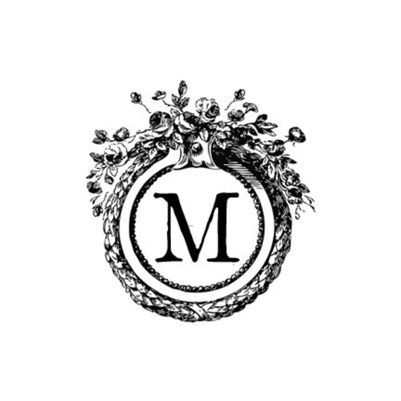 Monogram Stamp Letter M
