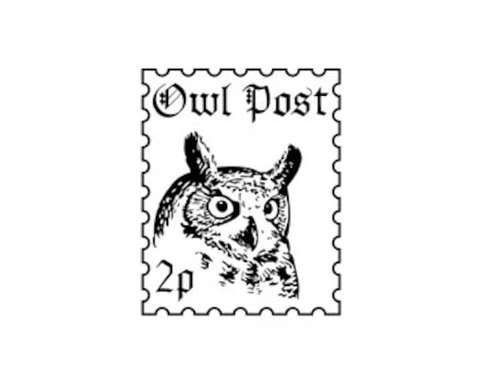 Owl Post Faux Postage Stamp Rubber Stamp - Etsy