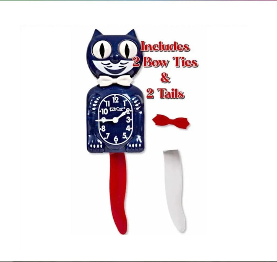 Limited Edtion Red, White & Galaxy Blue Kit Cat Klock Clock FREE US ...