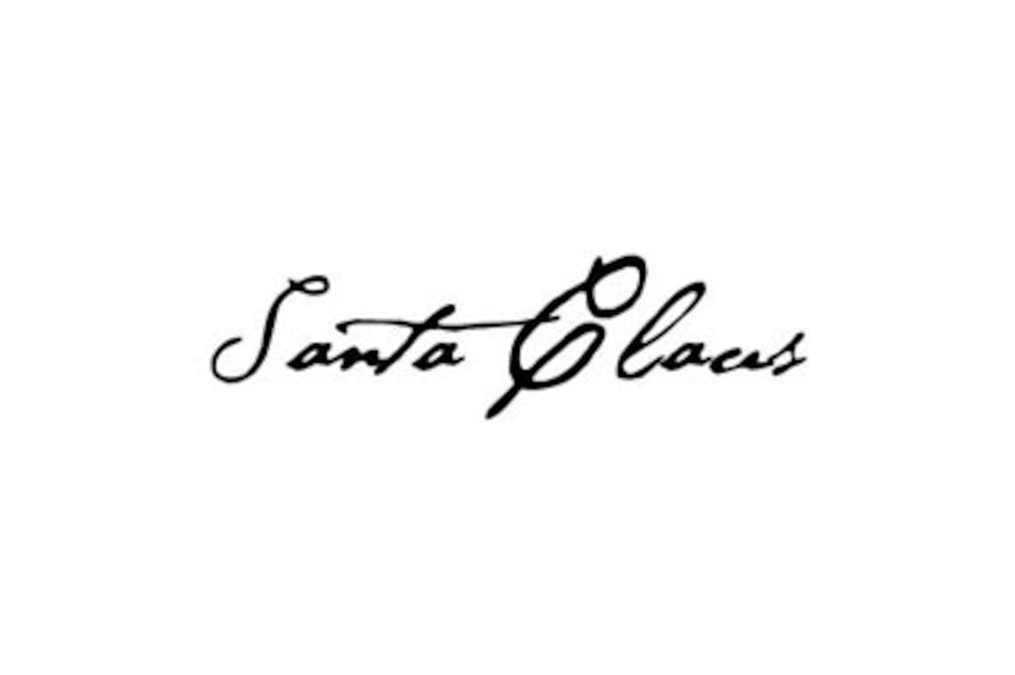 Small Santa Claus Signature Rubber Stamp Autograph Christmas - Etsy