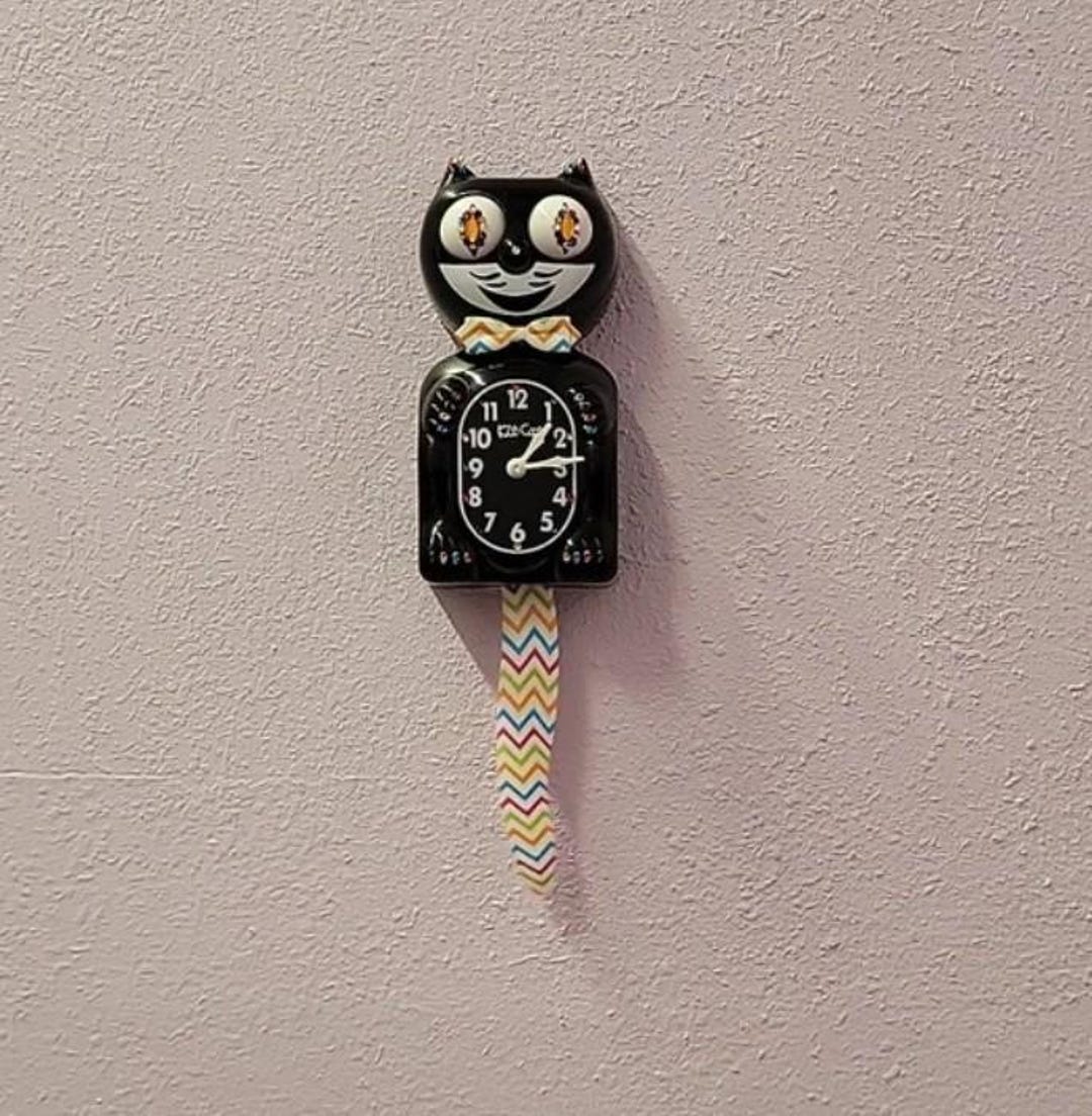 Custom Jeweled Rainbow Classic Black Kit-cat Klock Clock FREE US ...