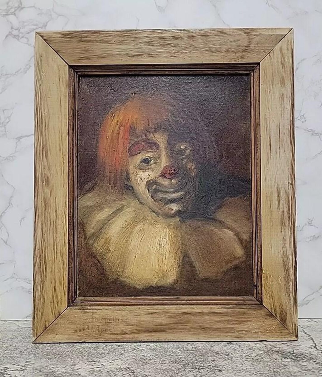 Gerald Richman Mid Century Clown Painting on Canvas - Etsy