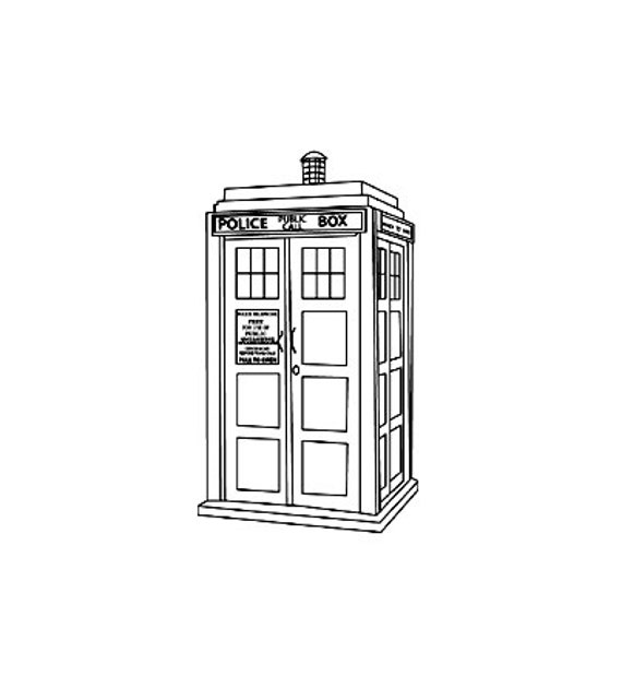 Tardis Line Drawing