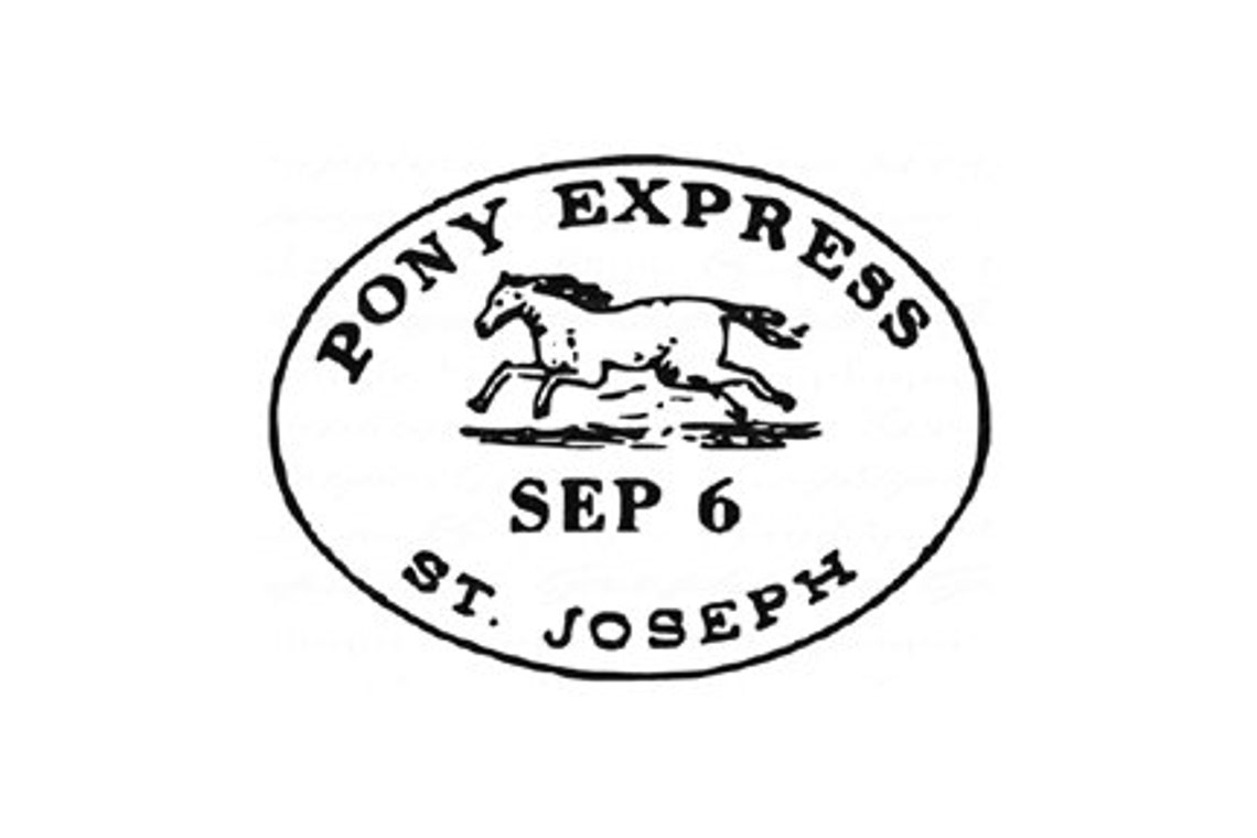 pony express symbol rubber stamp Cowboy Horse Western Old West | Etsy