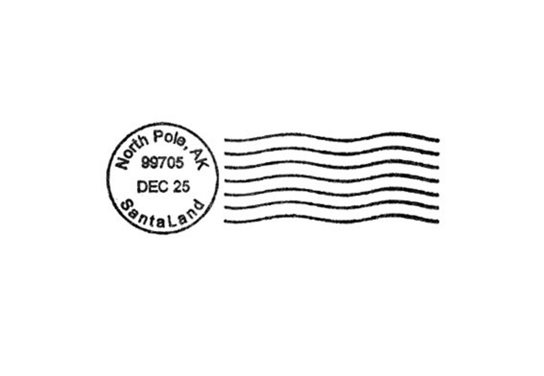 North Pole Santa Postmark for Christmas Rubber Stamp Postal ...