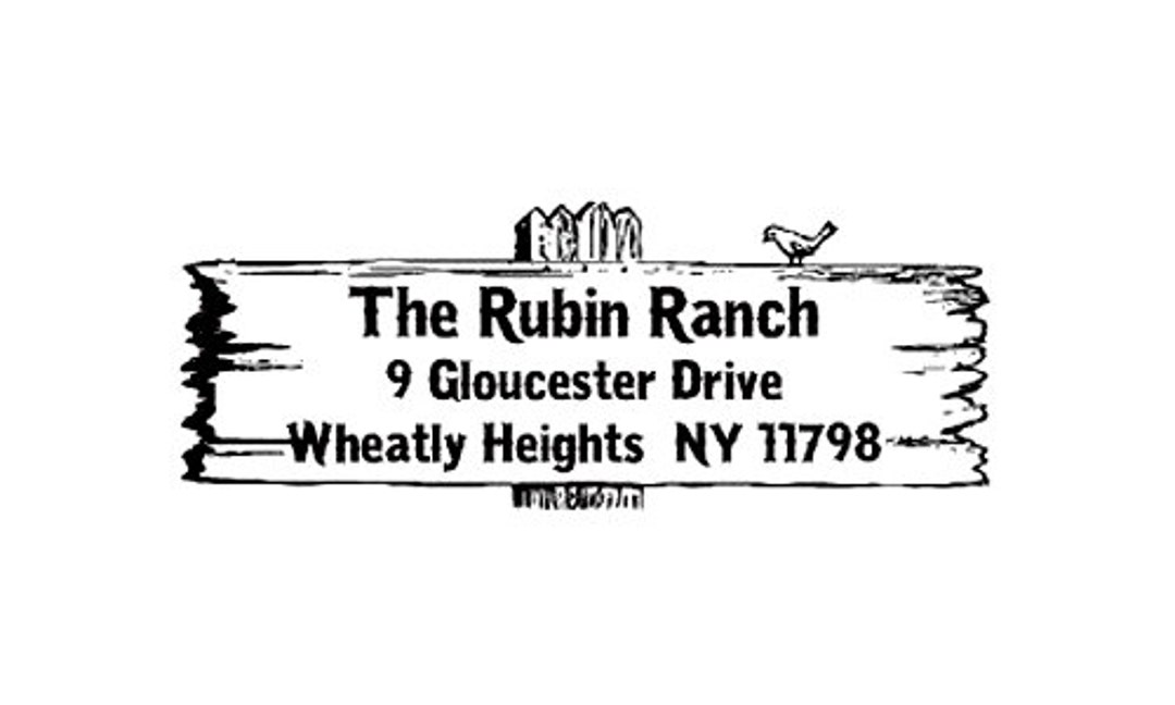 Western Sign Themed Return Address Custom Rubber Stamp Ranch - Etsy