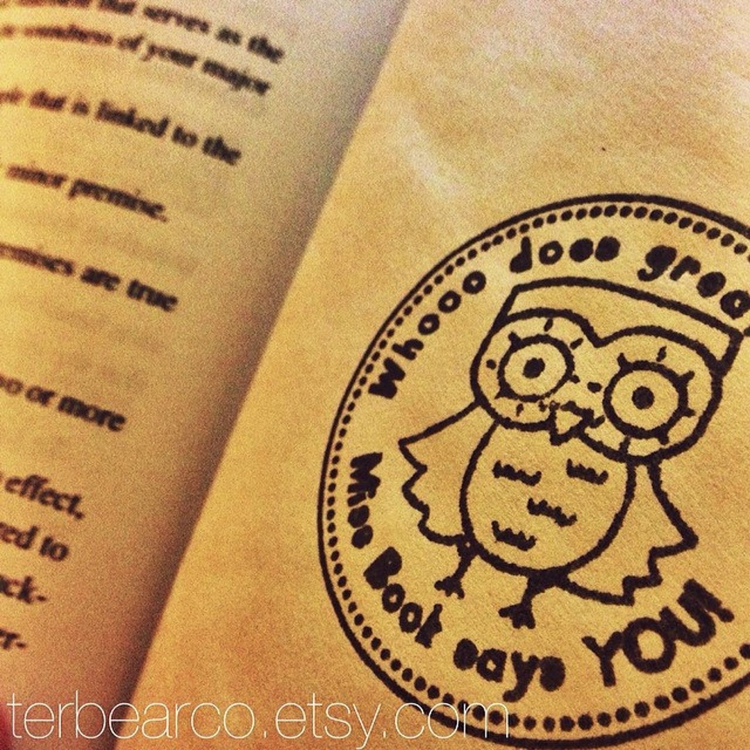 Teacher Owl Custom Rubber Stamp Lauren Alexander - Etsy