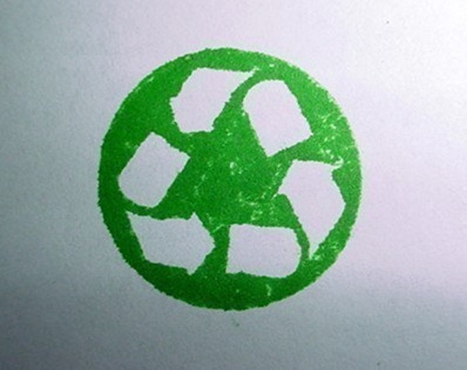 Recycle Symbol Mounted Rubber Stamp - Etsy