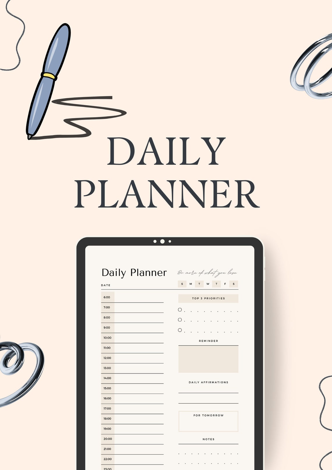 Personal Daily Planner - Daily Digital Planner - Android and iPad ...