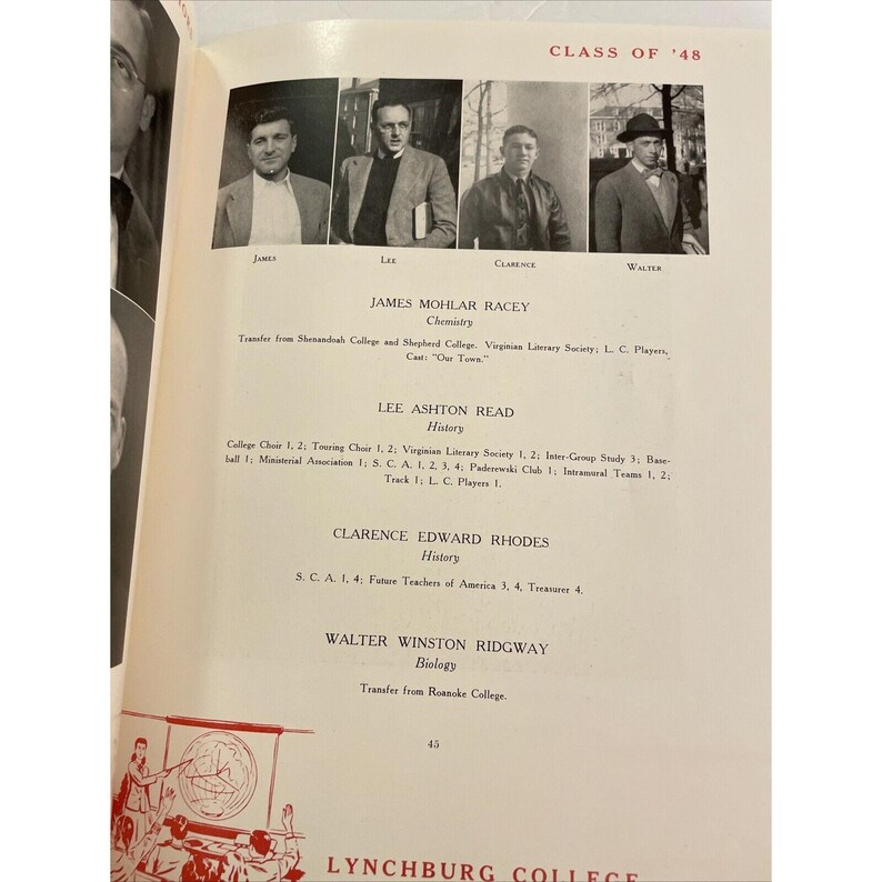 1948 Lynchburg College VA Yearbook Year Book University - Etsy