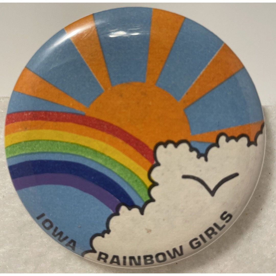 Vtg 1976 Iowa Rainbow Girls Masonic Mason Pinback Button Badge - Etsy