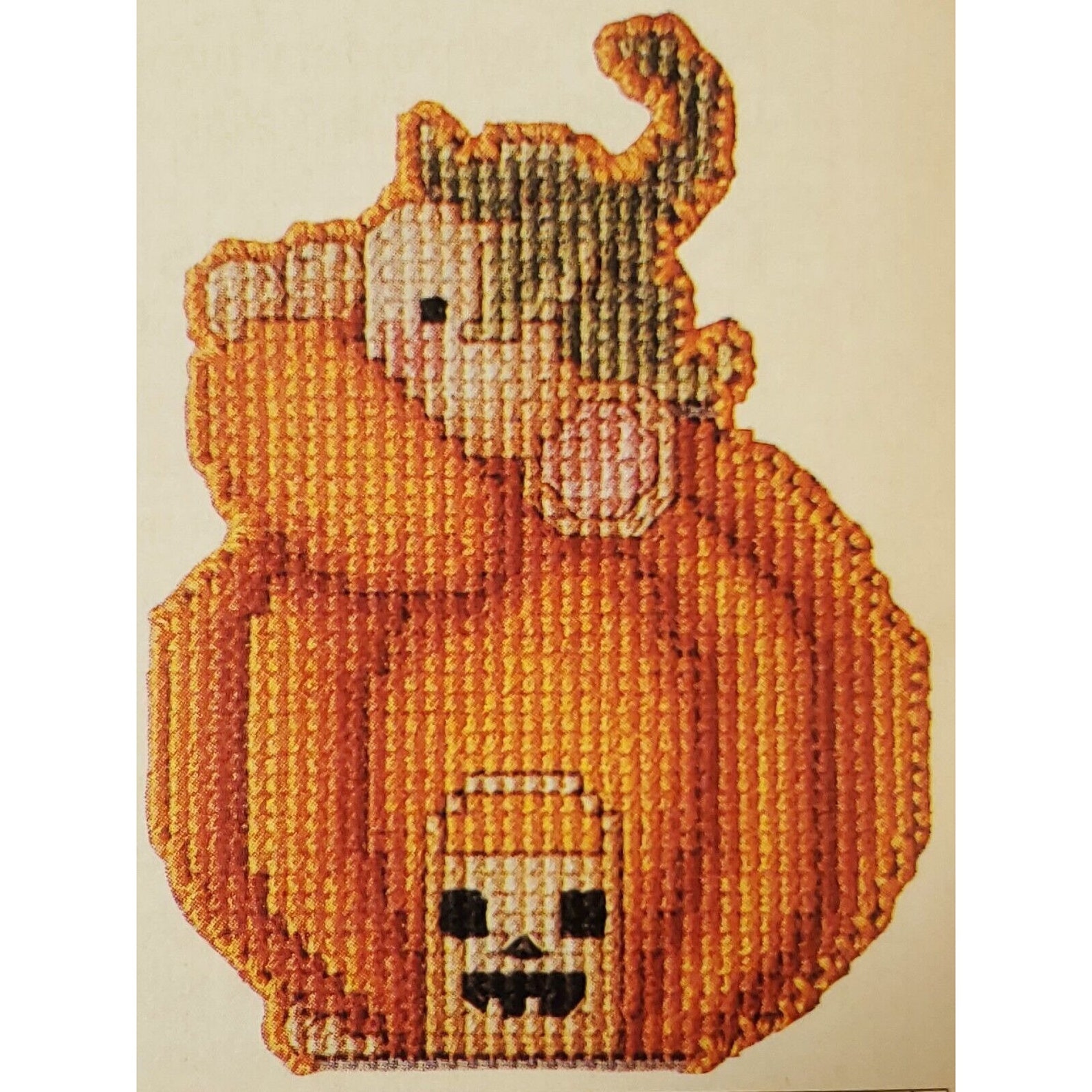 Vtg Halloween Cross Stitch Goblins PATTERN Ghost Mouse Bunny Witch ...