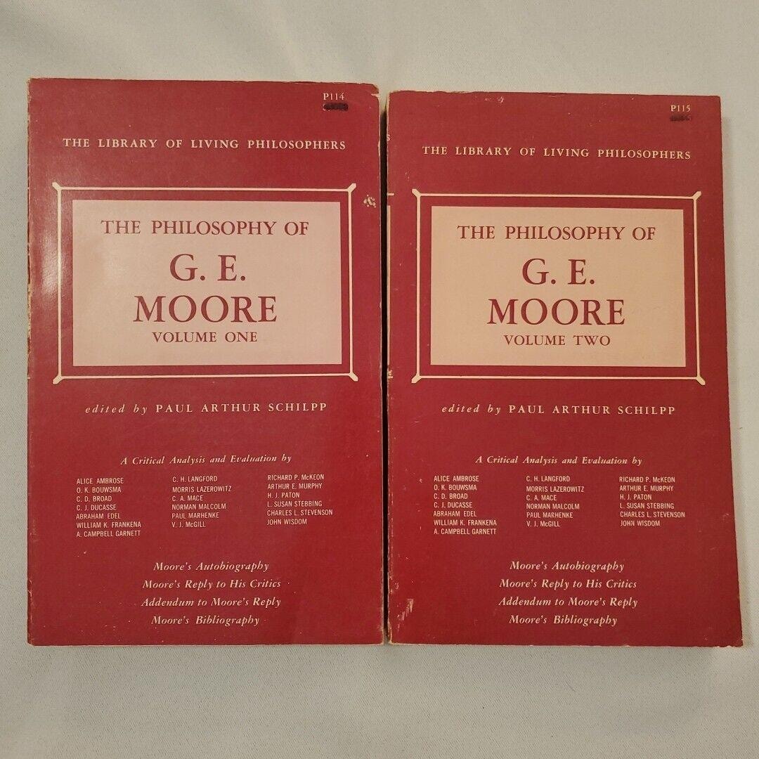 1968 the Philosophy of G E Moore Volume 1 and 2 Volumes Set Philosophy ...