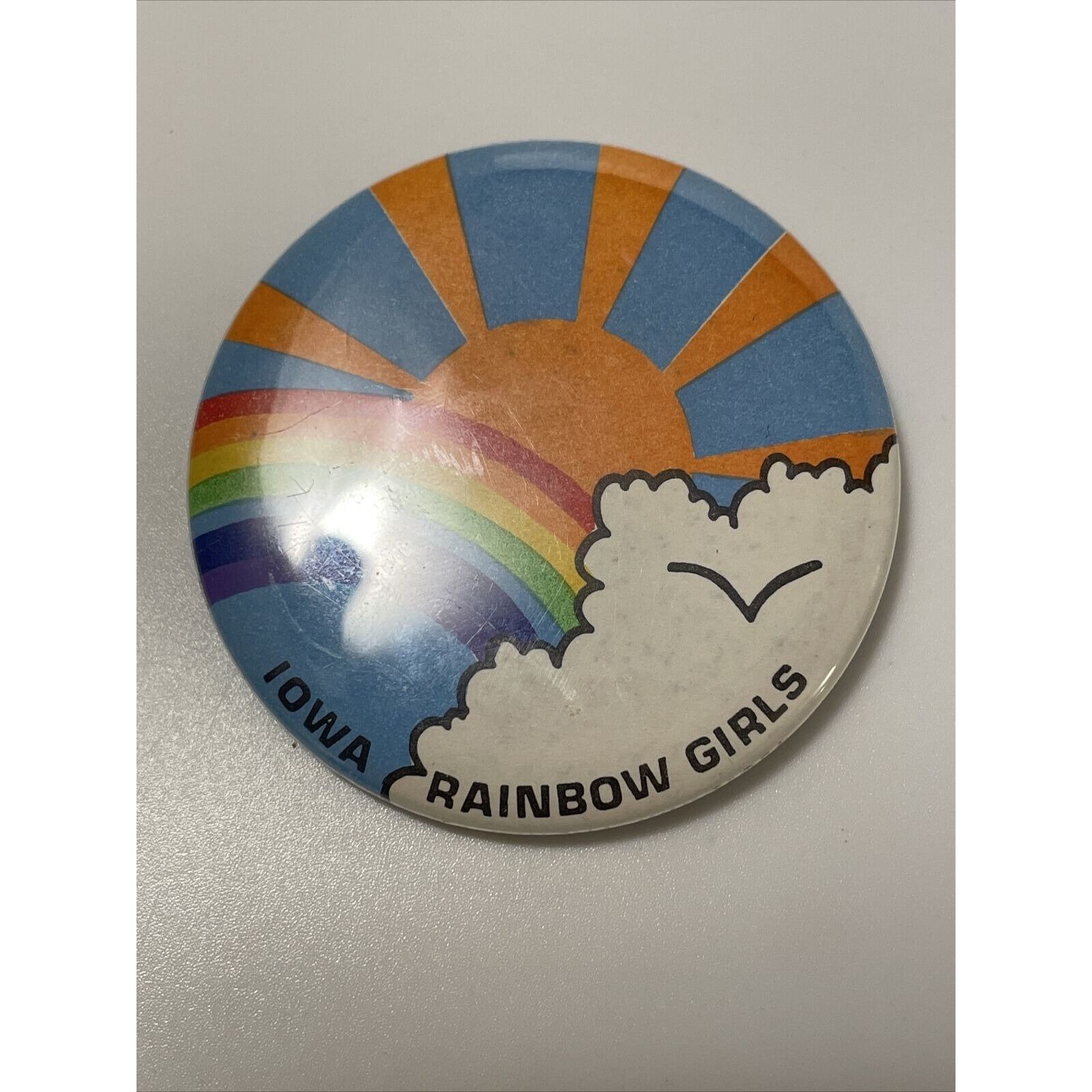 Vtg 1976 Iowa Rainbow Girls Masonic Mason Pinback Button Badge - Etsy