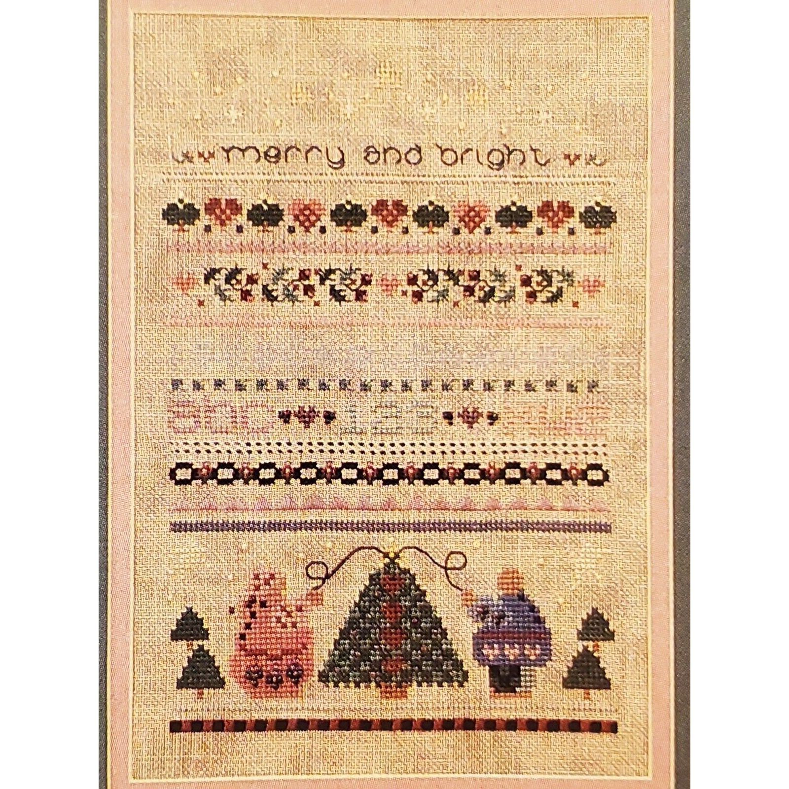 Shepherds Bush Merry and Bright Cross Stitch Pattern Plus Stained Glass ...