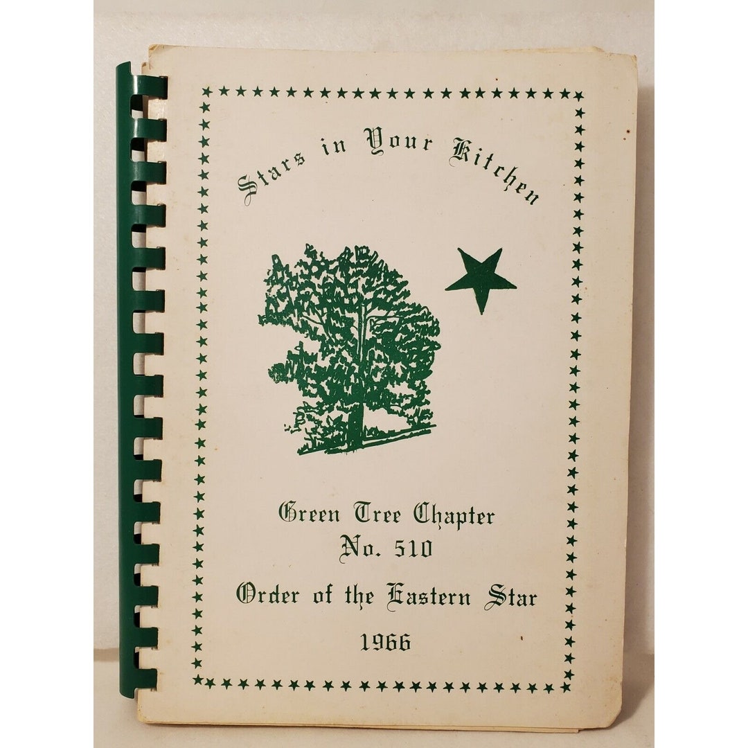 1966 Order of the Eastern Star Green Tree PA Cook Book Cookbook Aspics ...