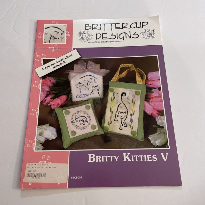 Black Cat Cross Stitch Pattern Booklet Britty Kitties Brittercup ...