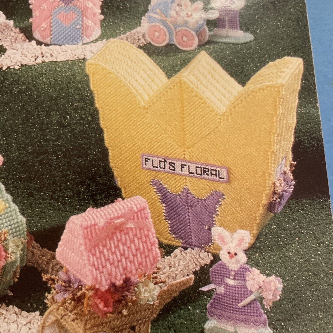 Easter Bunny Boulevard PLASTIC CANVAS PATTERN Rabbit Playset Spring ...