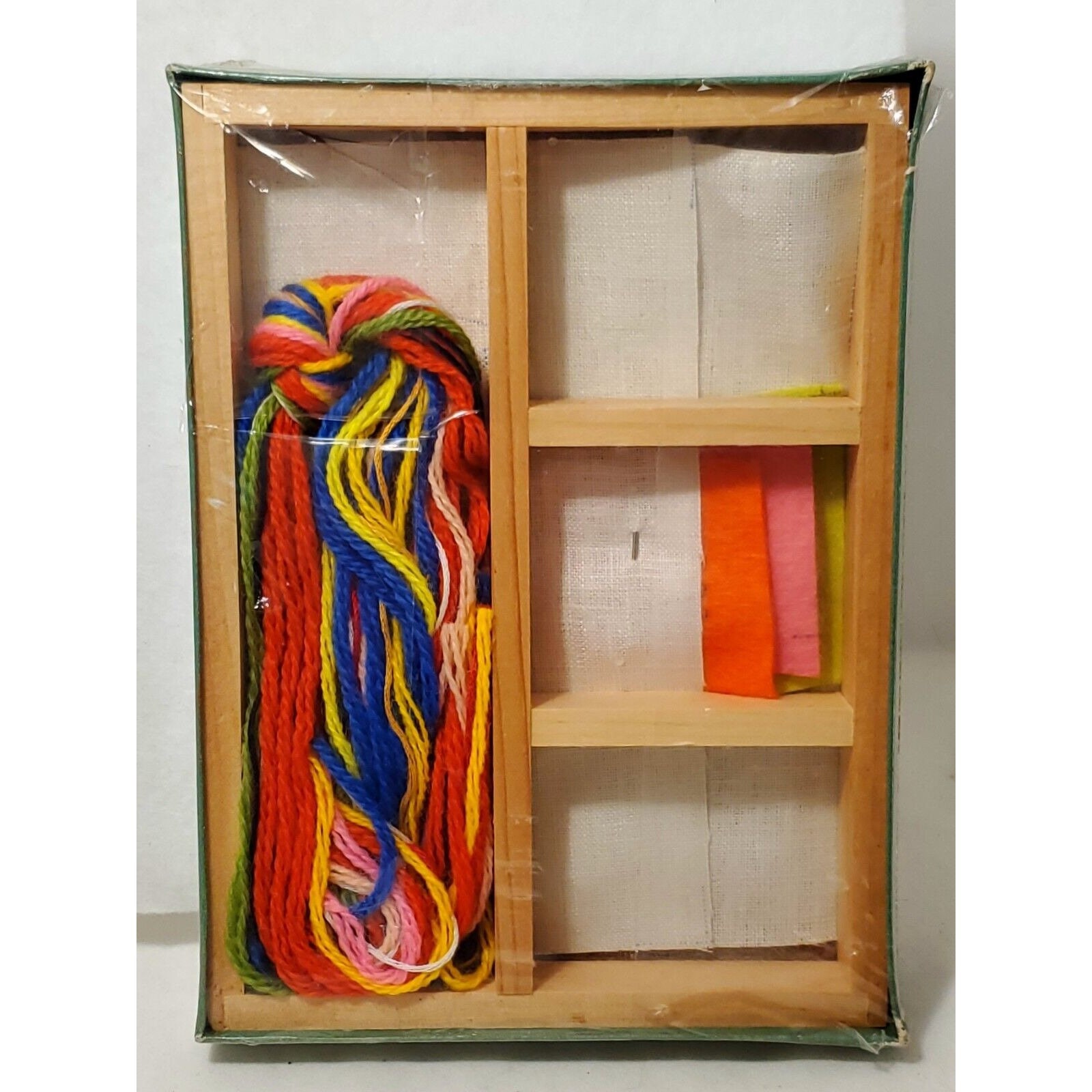 Vtg Bucilla Toyland Christmas Crewel Embroidery Shadow Box Kit Baby Boy ...