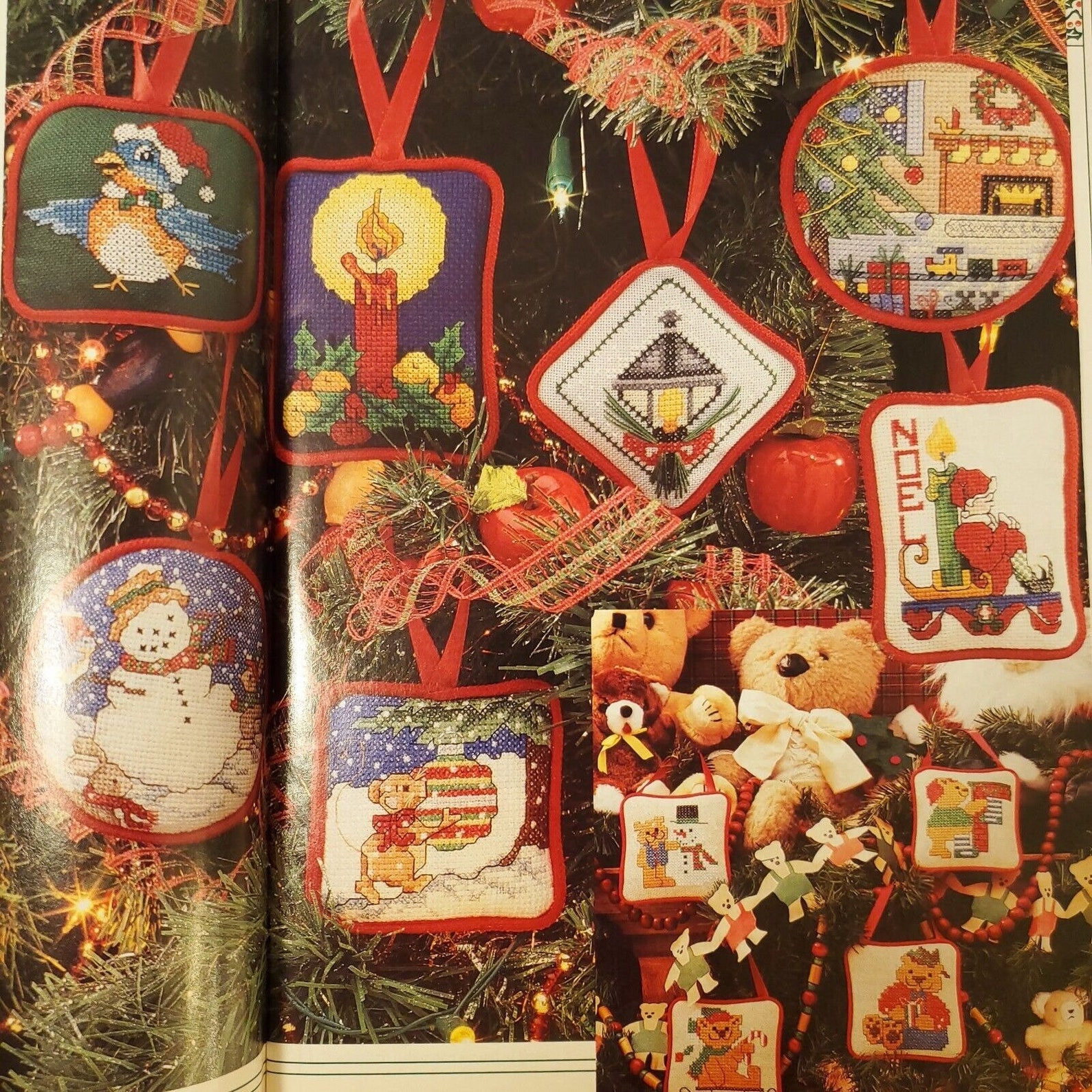 Shepherds Bush Merry and Bright Cross Stitch Pattern Plus Stained Glass ...