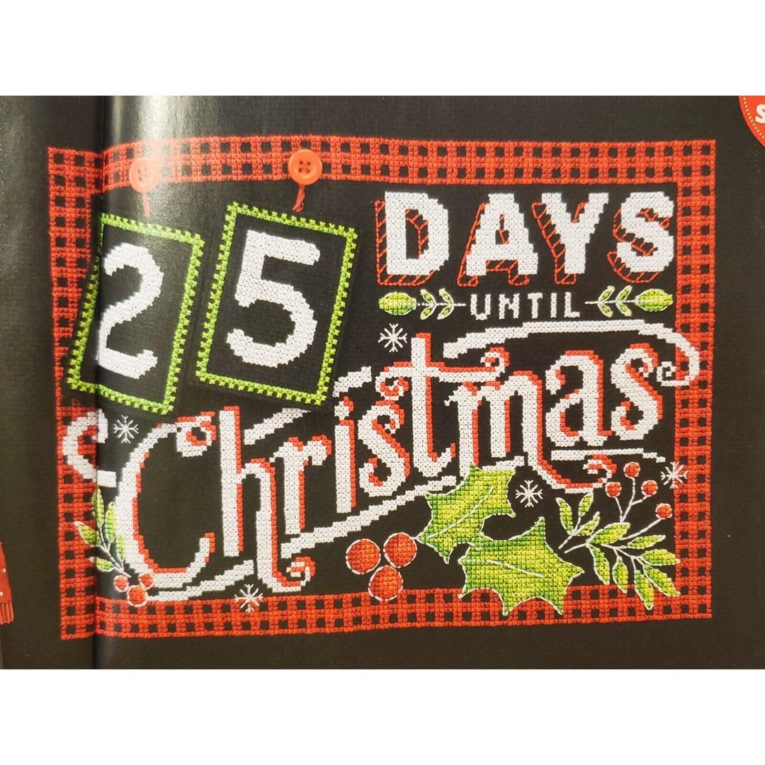 Christmas Countdown Cross Stitch PATTERN Days Until Christmas Advent Calendar - Etsy