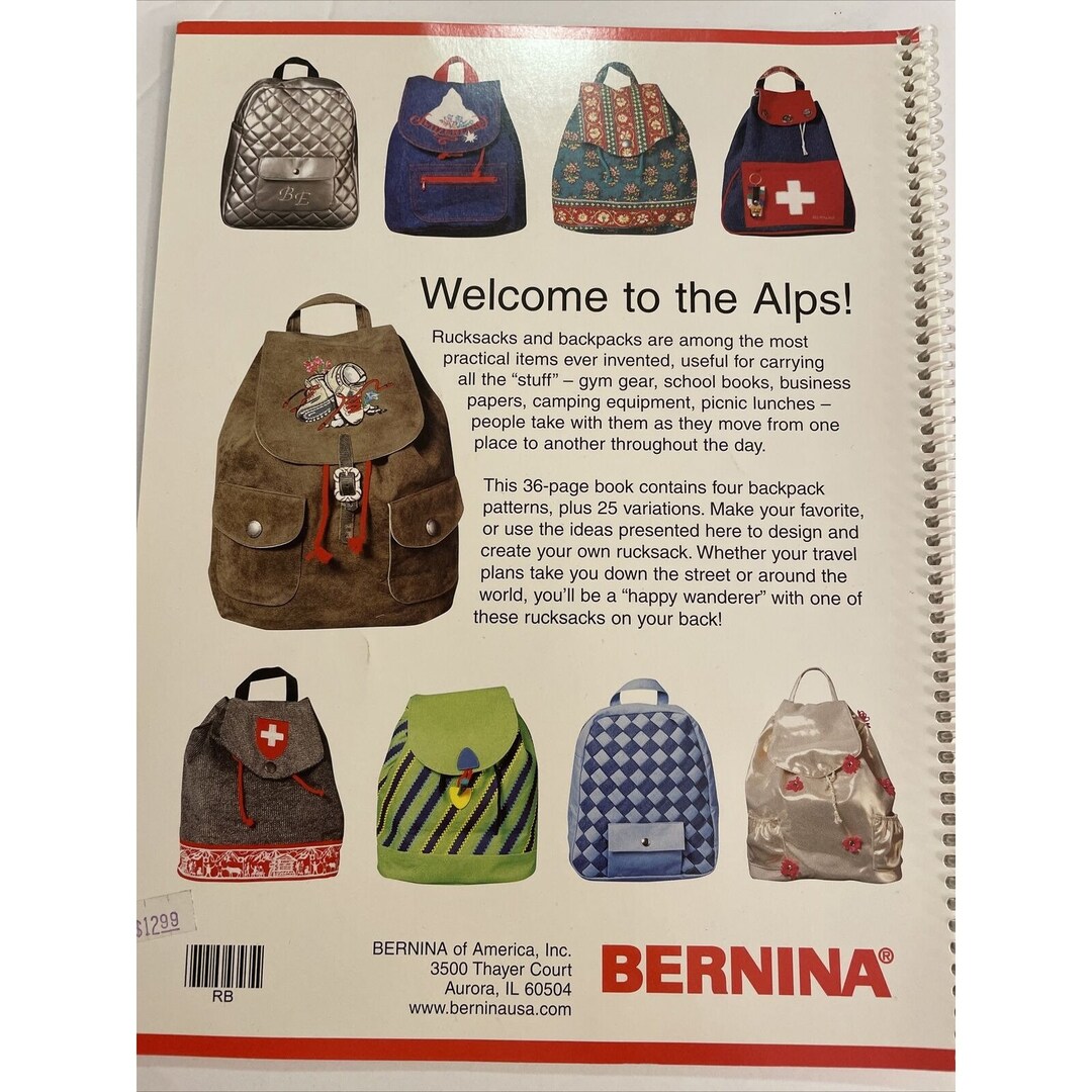 Rucksacks and Backpacks to Sew by Bernina Sewing Patterns Backpack Back ...