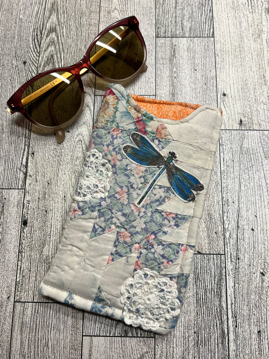 Handmade Vintage Quilt Eyeglass and Sunglasses Cases Recycled Quilt ...